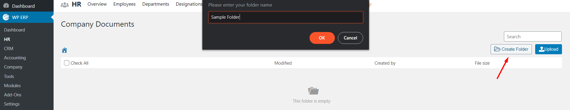 How to install & use WordPress Document Manager Feature for WP ERP