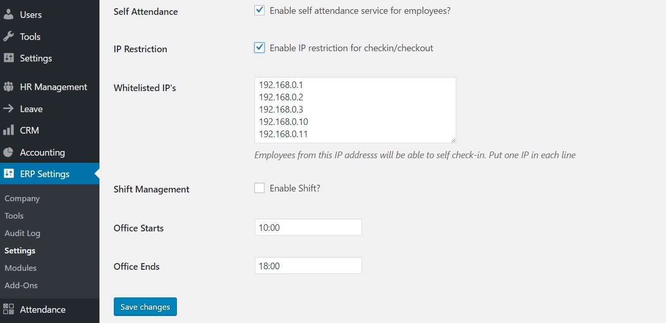 How to install & configure Attendance Plugin for WP ERP
