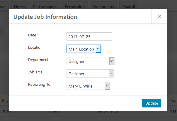 Assigning Department Designation To An Employee