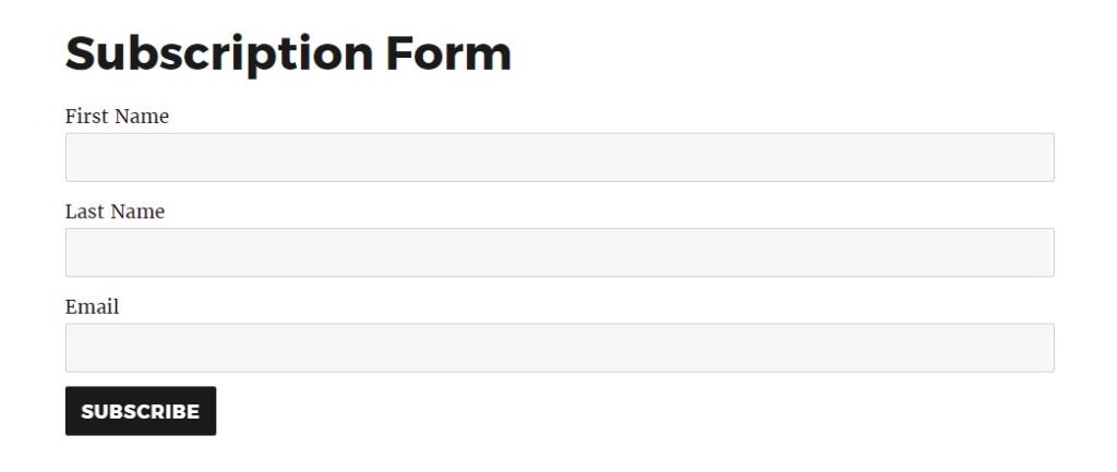 How To Create Subscription Forms