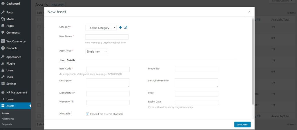 How to Manage Company Asset from Your WordPress Website