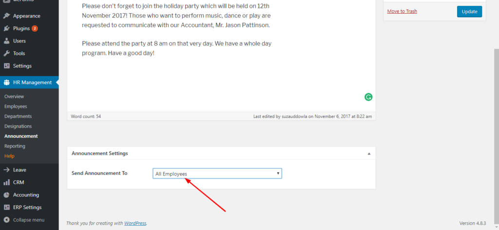 How to Communicate with Your Employees Using HRM Announcement