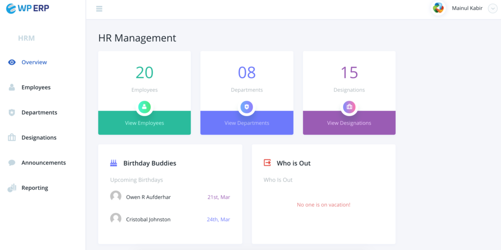 Introducing All New WordPress HR Frontend Dashboard - WP ERP