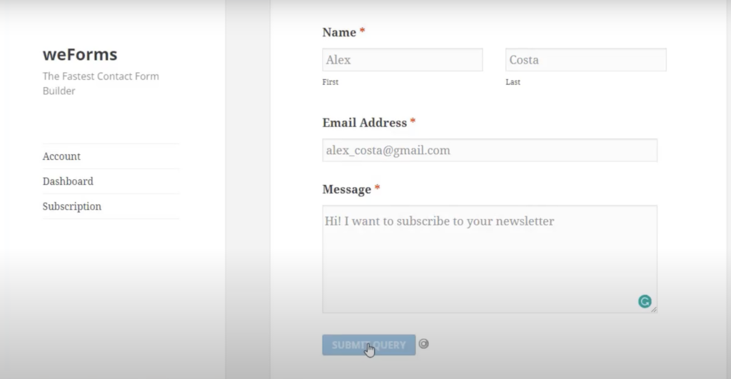 weForms & WP ERP Integration