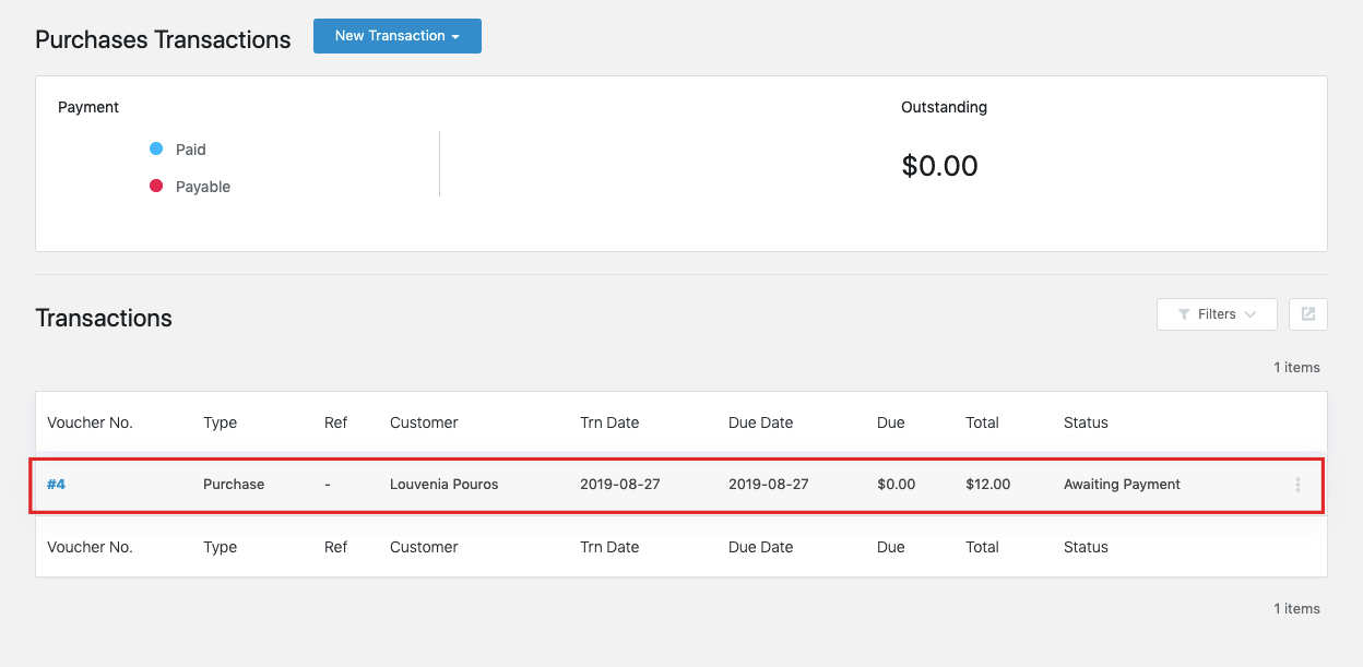 Create Purchase Order