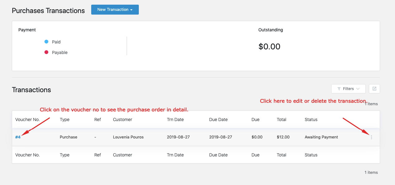Create Purchase Order