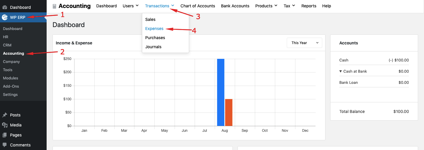 How to Analyze Transactions for Accounting Journal - WordPress ERP