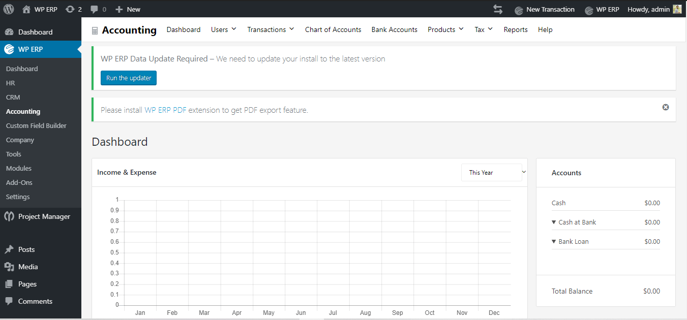 Manage your account with WP ERP Accounting Module | WP ERP