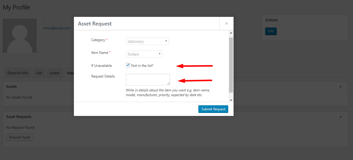 Asset Management Software for managing Company Asset with WP ERP
