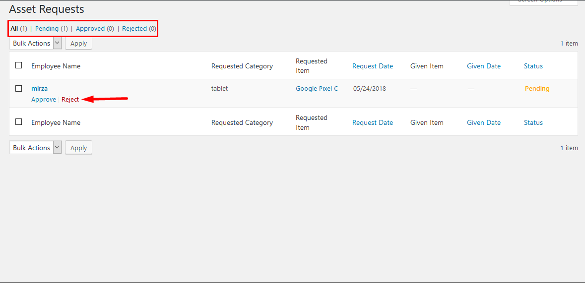 Asset Management Software for managing Company Asset with WP ERP