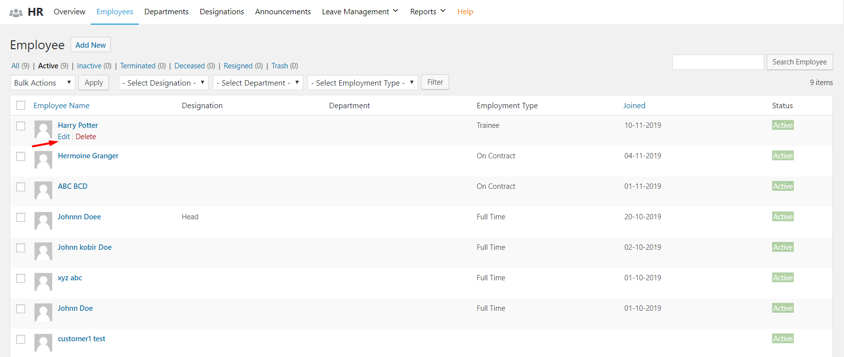 Add Inactive Status and Change Status Style