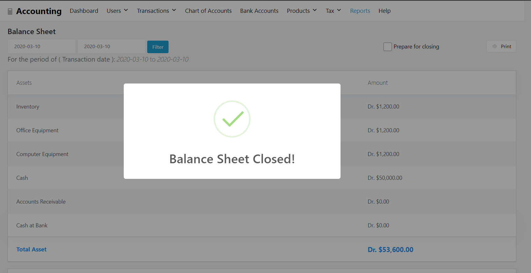 Closing Balance
