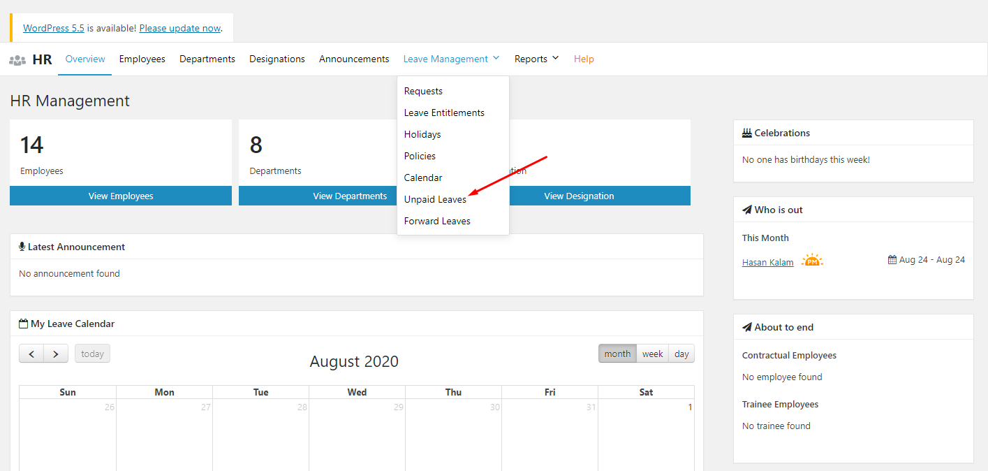 Advanced Leave Management System with ERP Pro - WP ERP