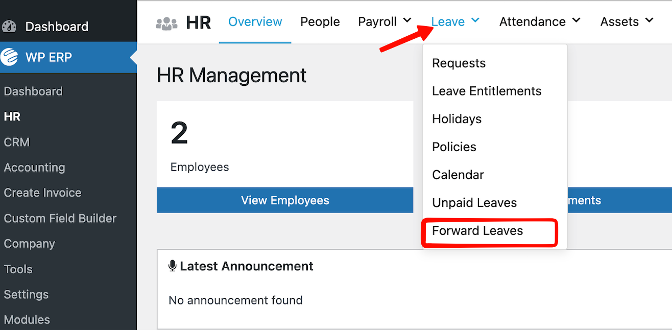 Advanced Leave Management System with ERP Pro - WP ERP
