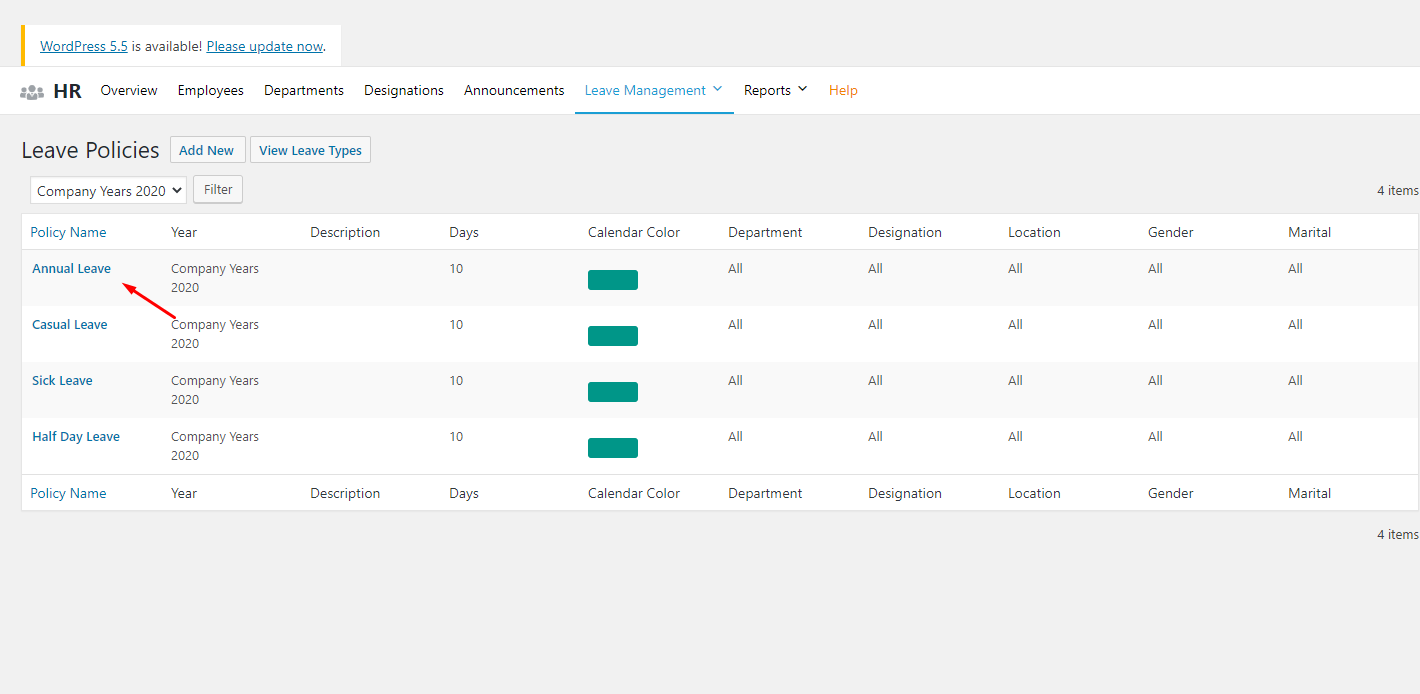 Advanced Leave Management System with ERP Pro - WP ERP