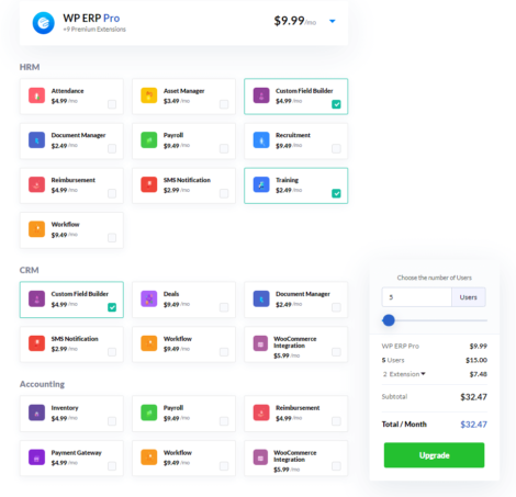 Purchasing WP ERP Pro Extensions (Additional)