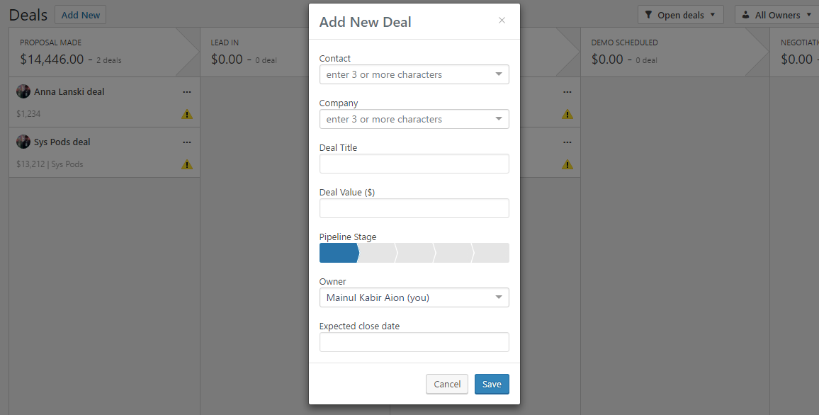 How to install & use WordPress Deals Plugin for WP ERP