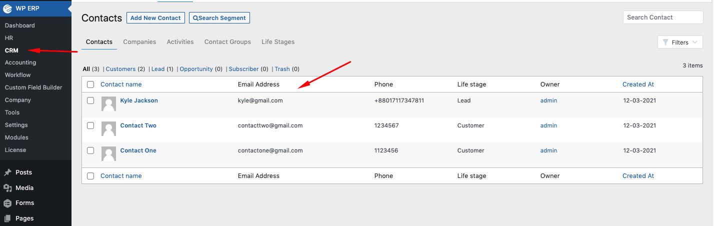 Gravity Form Sync With Wp Erp Pro Wp Erp Crm Module