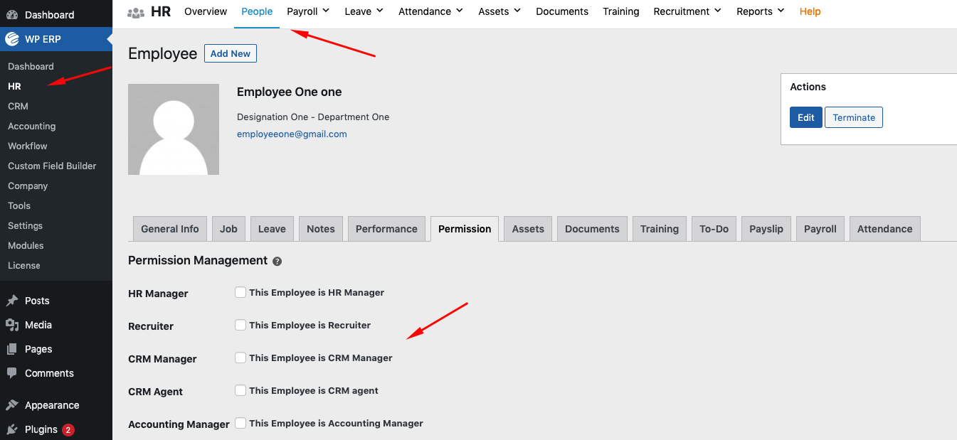 How to setup User role in WordPress Site - WordPress ERP