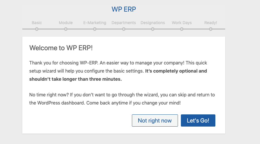 How Configure Setup Wizard WordPress ERP for your Business - WP ERP