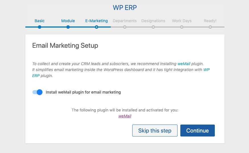 How Configure Setup Wizard WordPress ERP for your Business - WP ERP