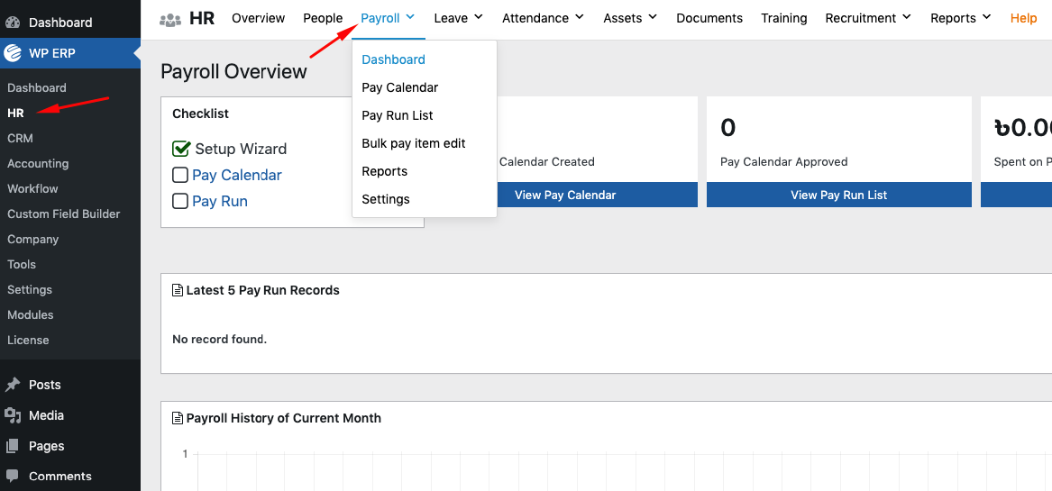 How to install & use the Payroll features of WP ERP Payroll Extension