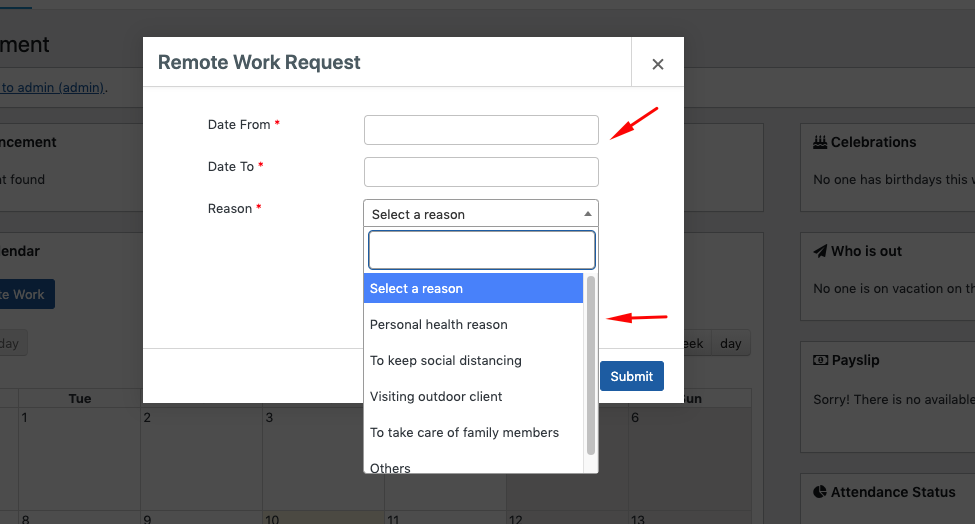 How To Enable and Use Remote Work Request Feature in WP ERP Pro