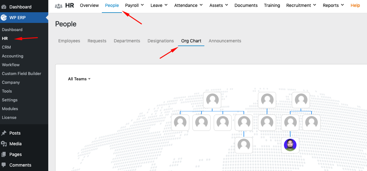 How To Use Org Chat of WP ERP Pro HR Module - WP ERP