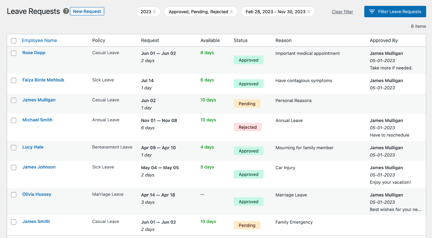 How to use a complete and free leave management system in WordPress ...