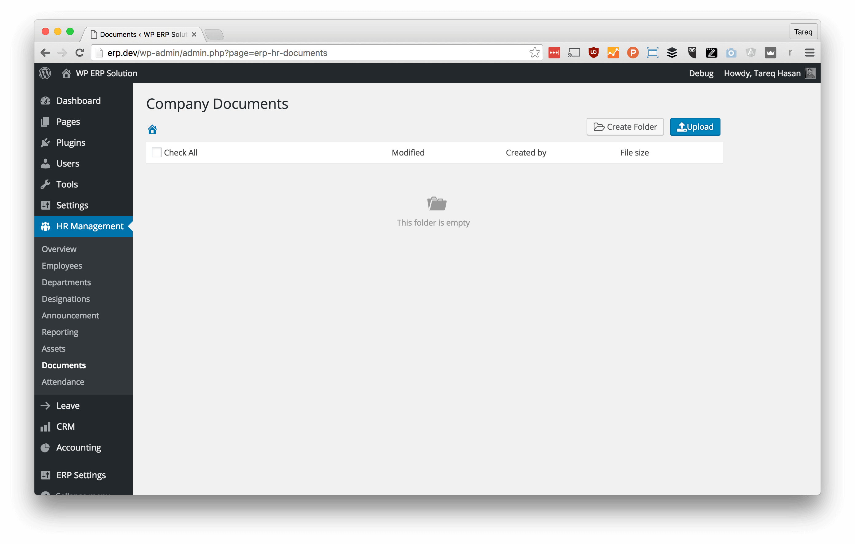 File Management System for HR Admin and Site Administrator
