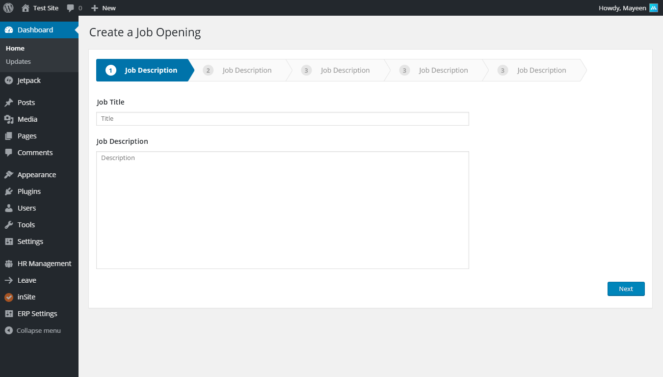 WordPress Recruitment Plugin - WP ERP and HRM Integrated
