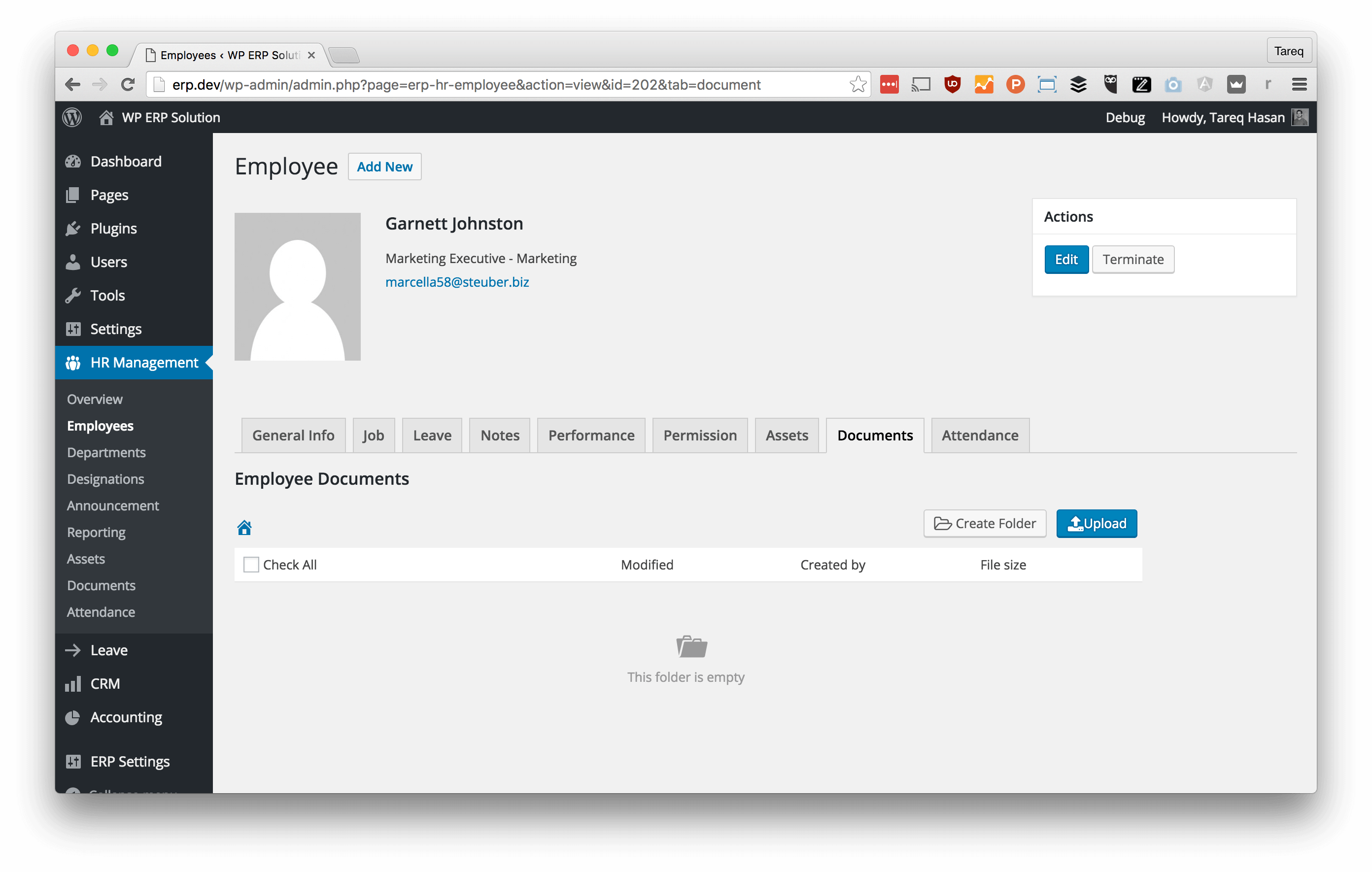 File Management System for HR Admin and Site Administrator